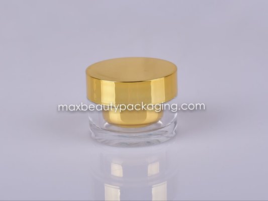 China top quality acrylic PMMA cream jar 15g plastic cream jar UV coating straight shape cosmetic packaging classic cream jar supplier