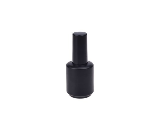 China black powder coating gel polish bottle thick tough coating 15ml round gel polish bottle nail polish packaging LESS MOQ supplier